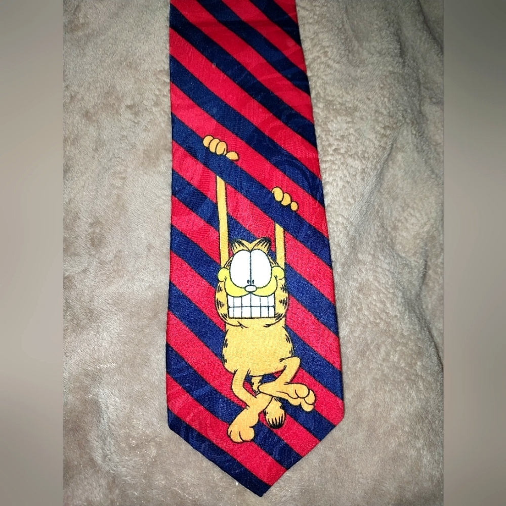 1978 Garfield The Lasagna Eating Cat Hanging Out Tie … - Gem